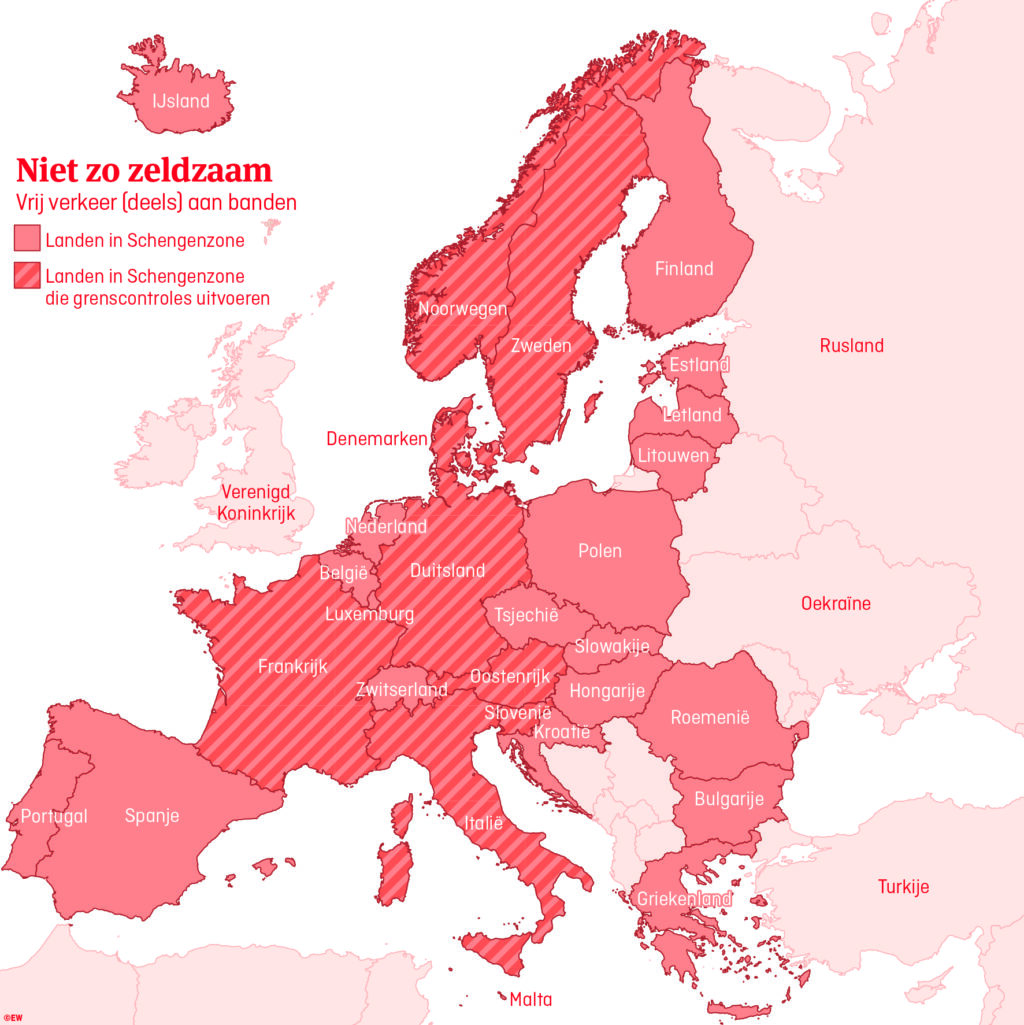 Na Duitsland ook grenscontroles in Frankrijk: deze Schengenlanden ...